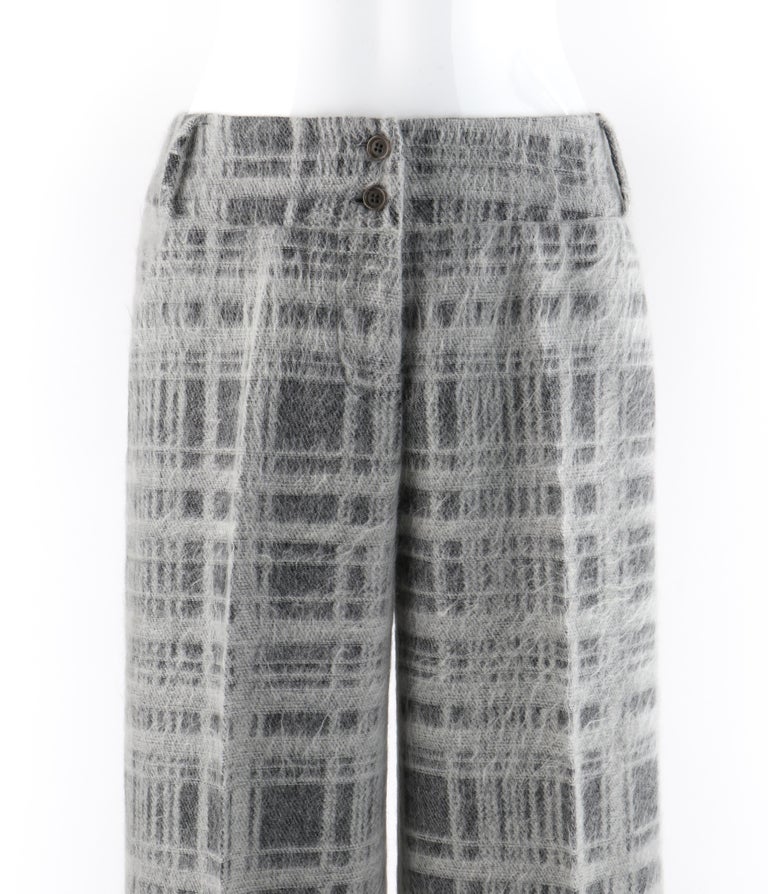 ALEXANDER McQUEEN A/W 1999 "The Overlook" Gray Check Mohair Wide Leg ...