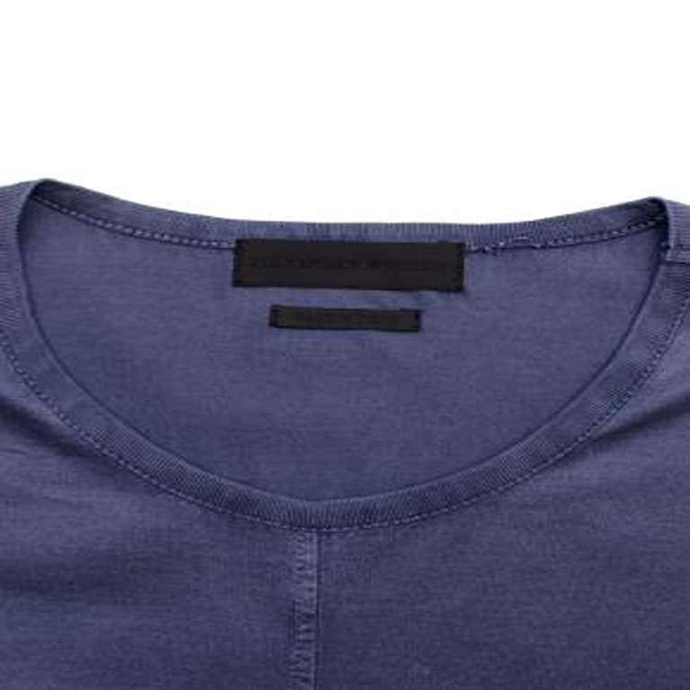 Alexander McQueen Blue Washed T-Shirt For Sale at 1stDibs