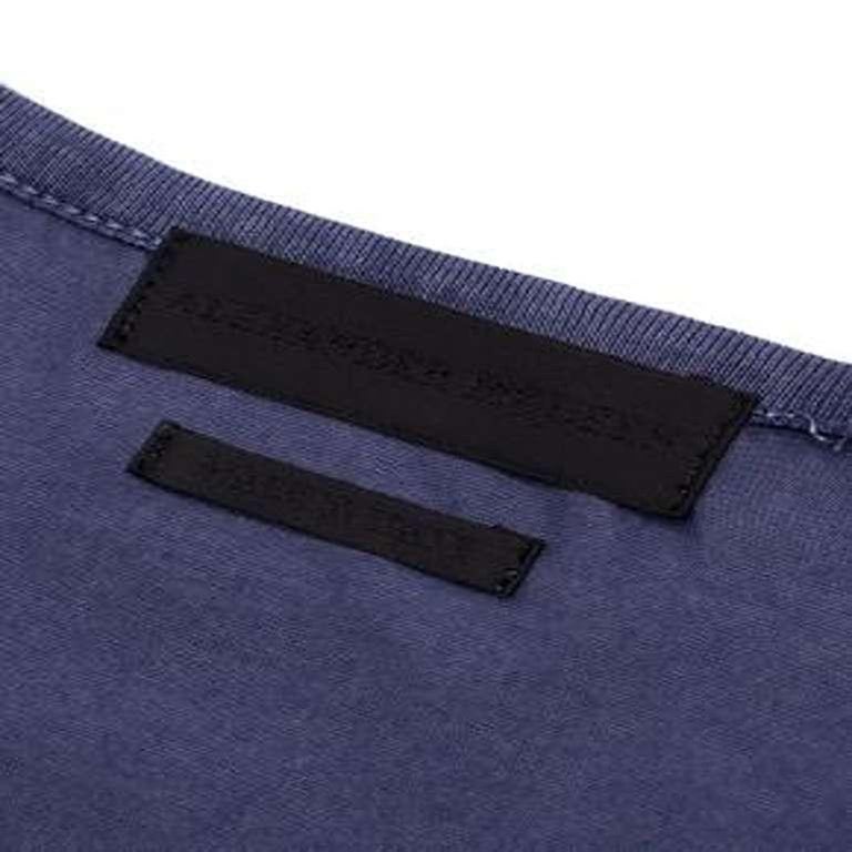 Alexander McQueen Blue Washed T-Shirt For Sale at 1stDibs
