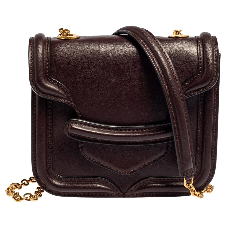 Alexander McQueen denim handbag with american point For Sale at 1stDibs