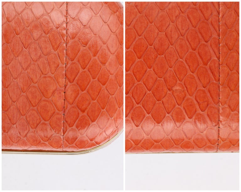 ALEXANDER McQUEEN Coral Python Skull Crystal Knuckle Duster Box Clutch ...