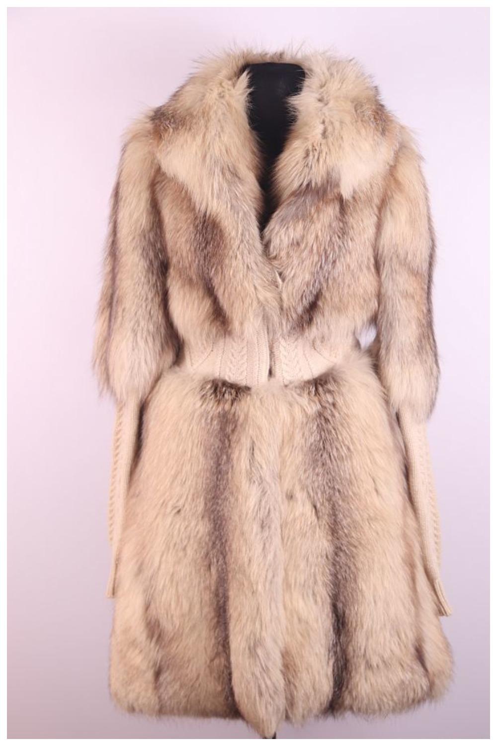 Alexander McQueen FW 2008 cashmere fur coat For Sale at 1stDibs