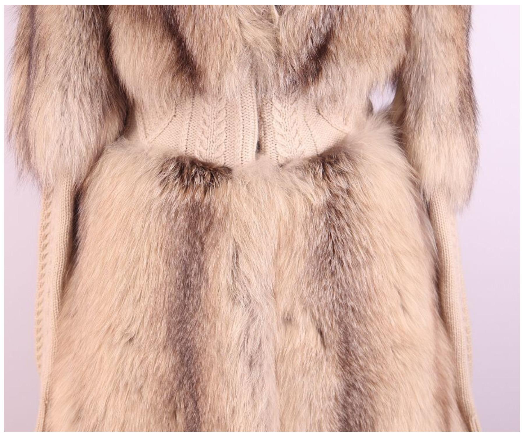 Alexander McQueen FW 2008 cashmere fur coat For Sale at 1stDibs