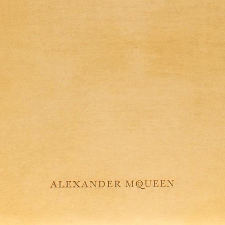 Alexander McQueen Gold Tone Metal Small Jewelled Case at 1stDibs