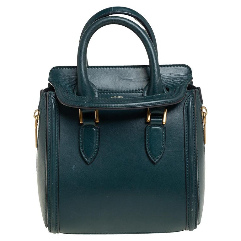 Alexander McQueen Green Leather Mini Heroine Bag at 1stDibs