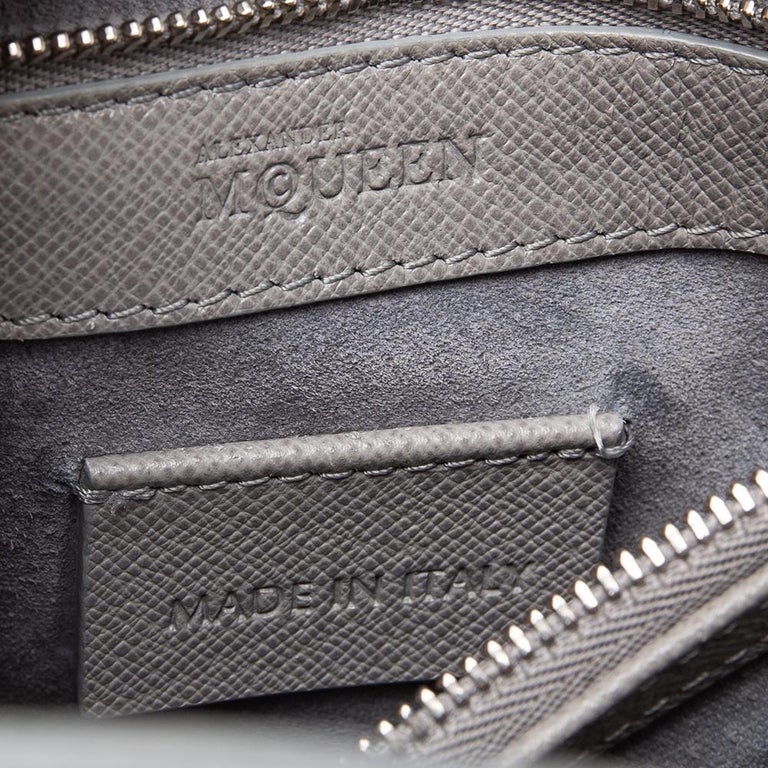 Alexander McQueen Grey Leather Small Heroine Satchel For Sale at 1stDibs