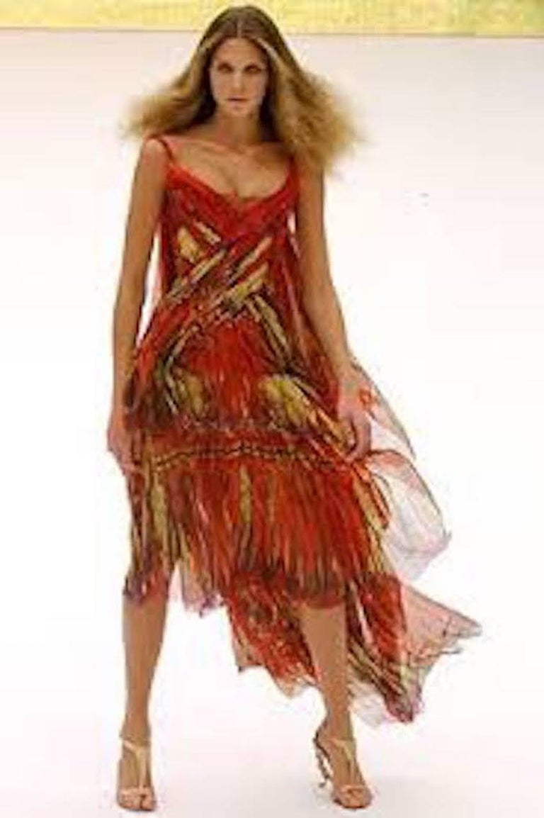 Alexander McQueen, Irere chiffon dress Spring/Summer 2003 For Sale at ...