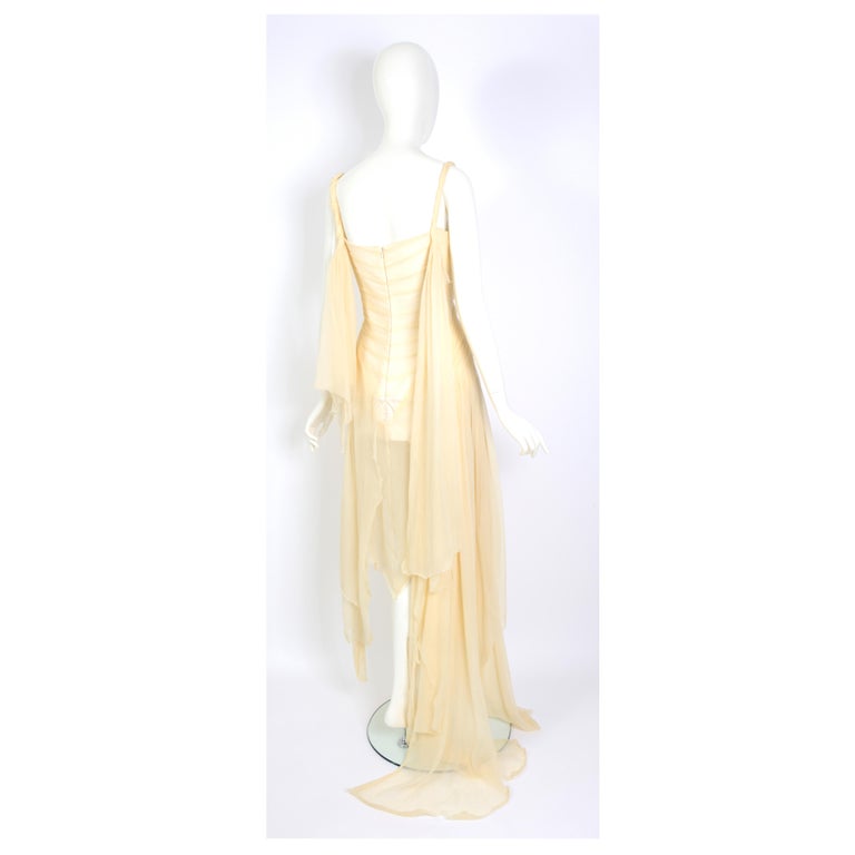 Alexander McQueen "Irere" collection SS 2003 shipwreck silk chiffon ...