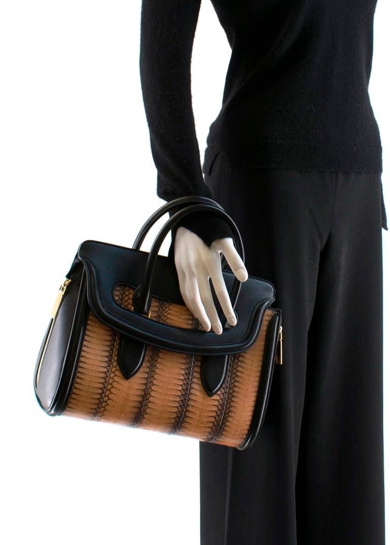 Alexander McQueen Leather and Python Heroine Bag For Sale at 1stDibs