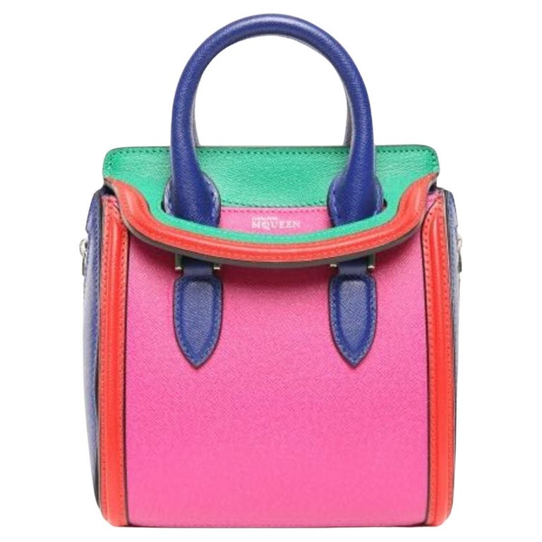 ALEXANDER MCQUEEN MULTI COLOR LEATHER Handbag at 1stDibs