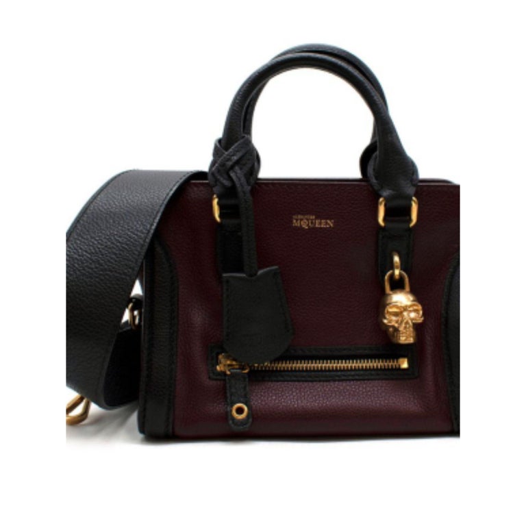 Alexander McQueen Padlock mini textured-leather shoulder bag For Sale ...