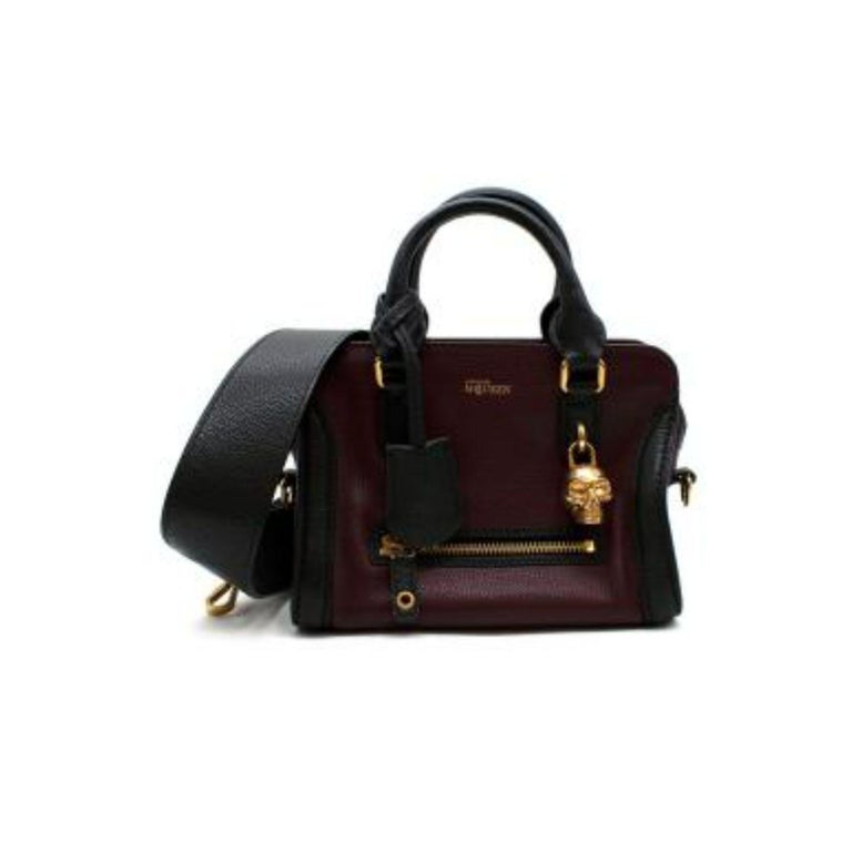 Alexander McQueen Padlock mini textured-leather shoulder bag For Sale ...