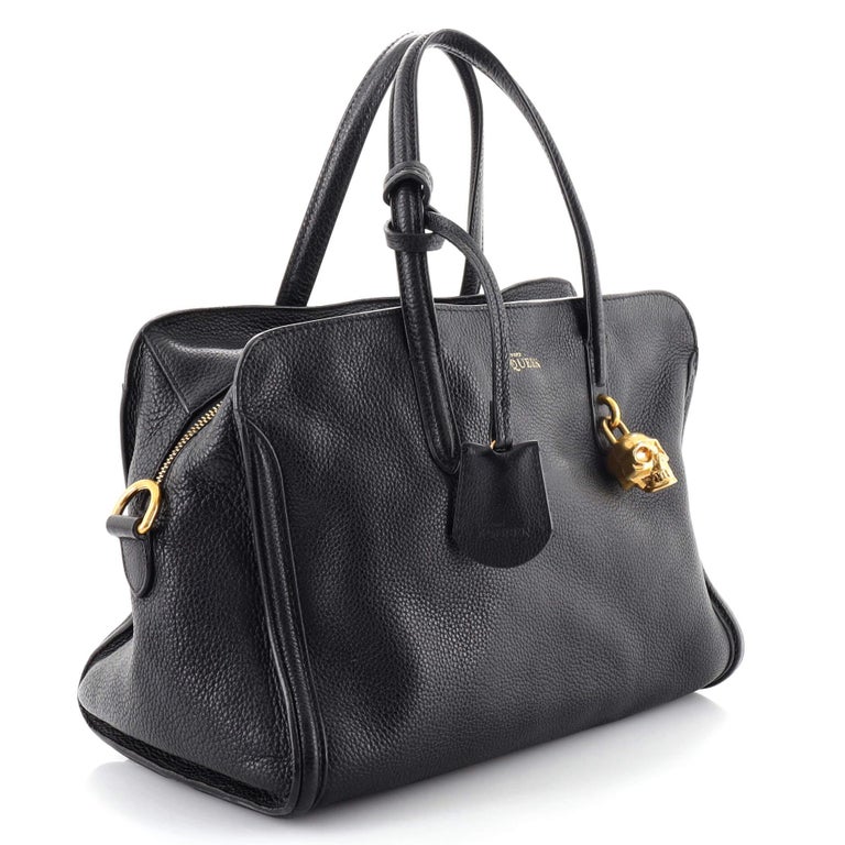 Alexander McQueen Padlock Zip Around Tote Leather Small For Sale at 1stDibs