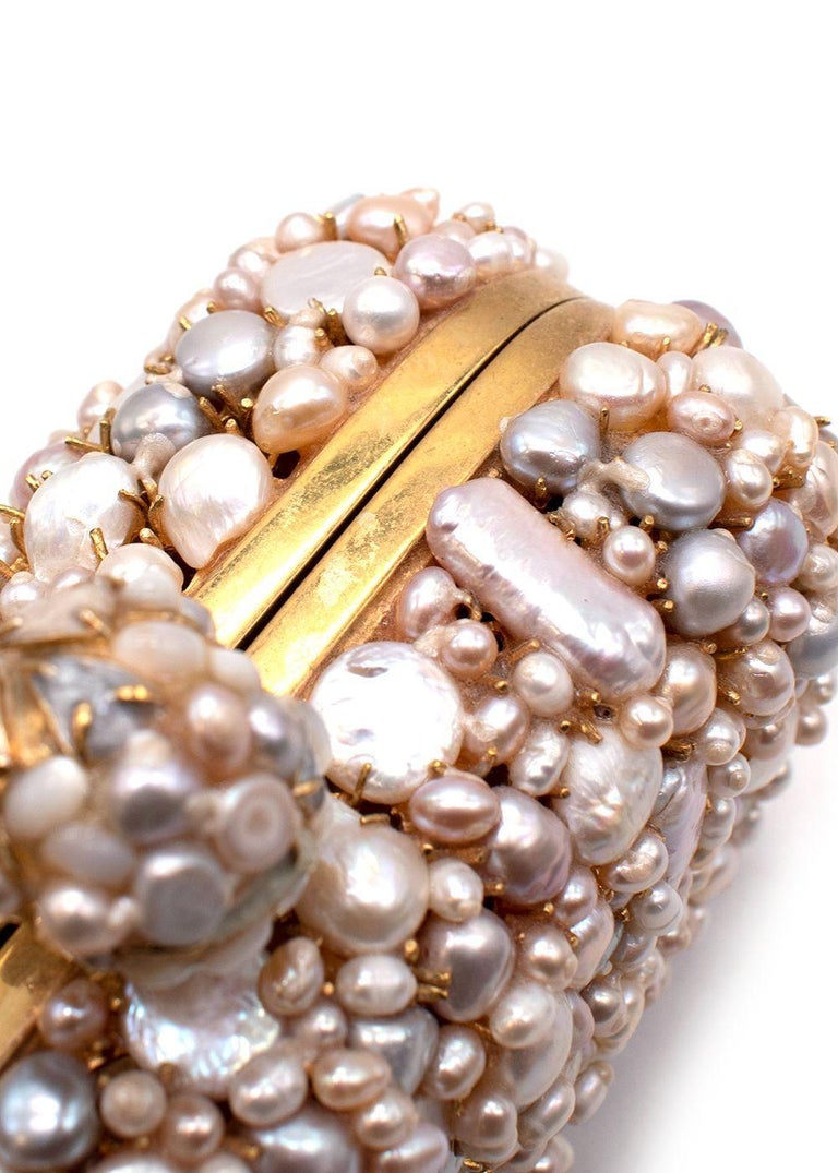 Alexander McQueen Pearl Embellished Clutch Bag For Sale at 1stDibs