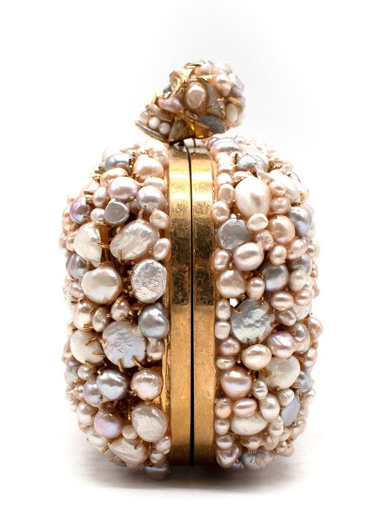 Alexander McQueen Pearl Embellished Clutch Bag For Sale at 1stDibs