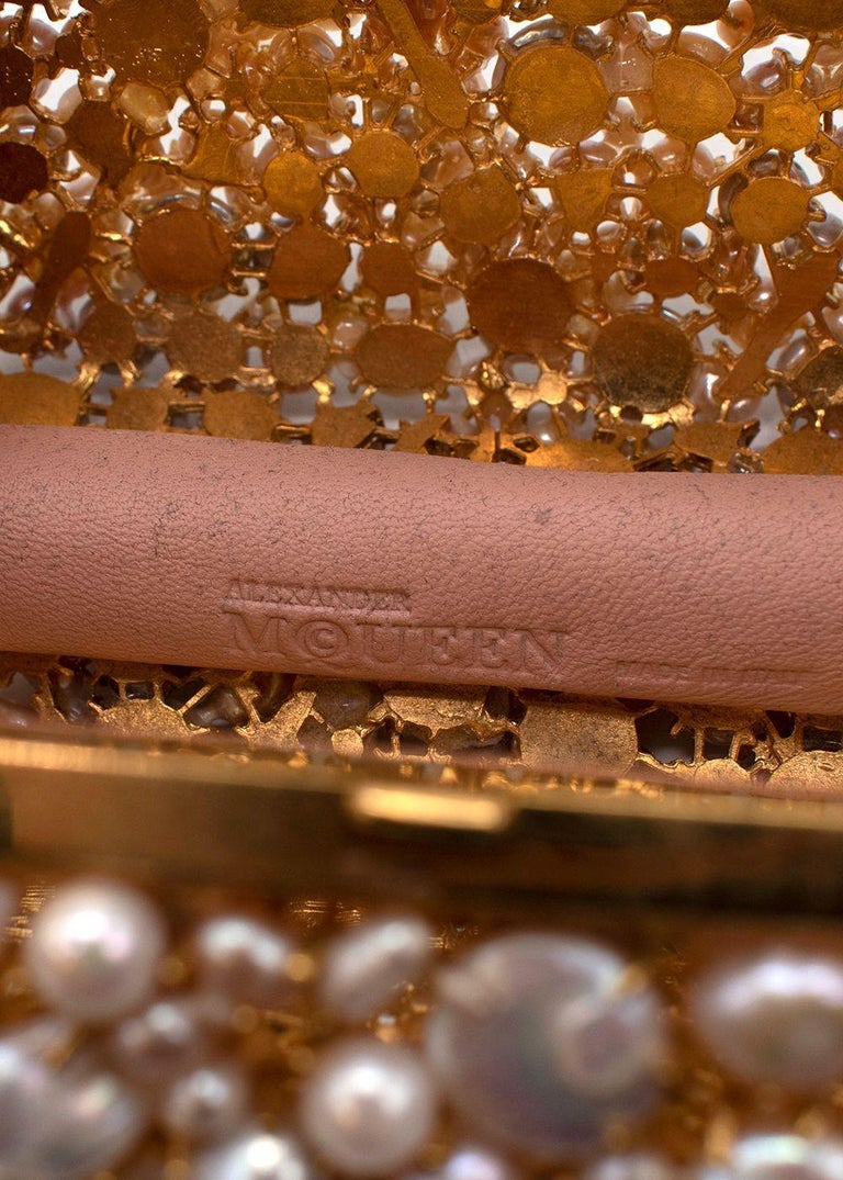Alexander McQueen Pearl Embellished Clutch Bag For Sale at 1stDibs