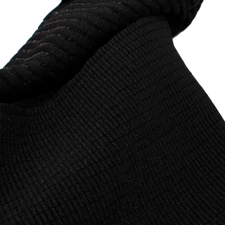 Alexander Mcqueen Ruffle Neck and Sleeve Sheer Knit Dress - Size Small ...