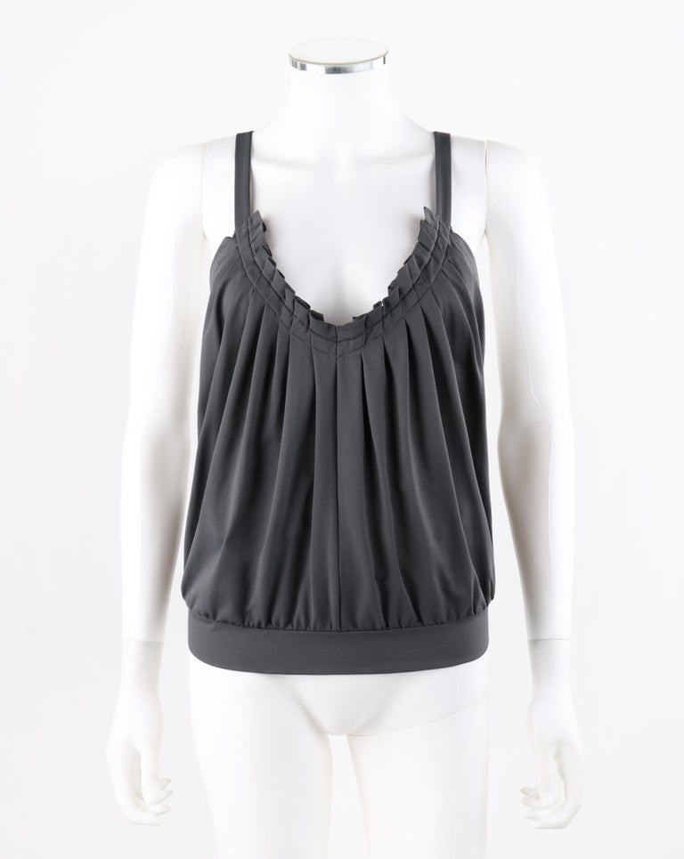 ALEXANDER McQUEEN S/S 1999 "No. 13" Gray Pleated Open Back Chain Strap ...