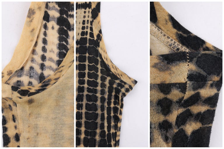 ALEXANDER McQUEEN S/S 2005 “It’s Only A Game” Tan Black Tie Dye Print ...