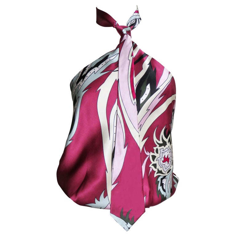 Alexander McQueen Silk Halter Top SS 2001 For Sale at 1stDibs