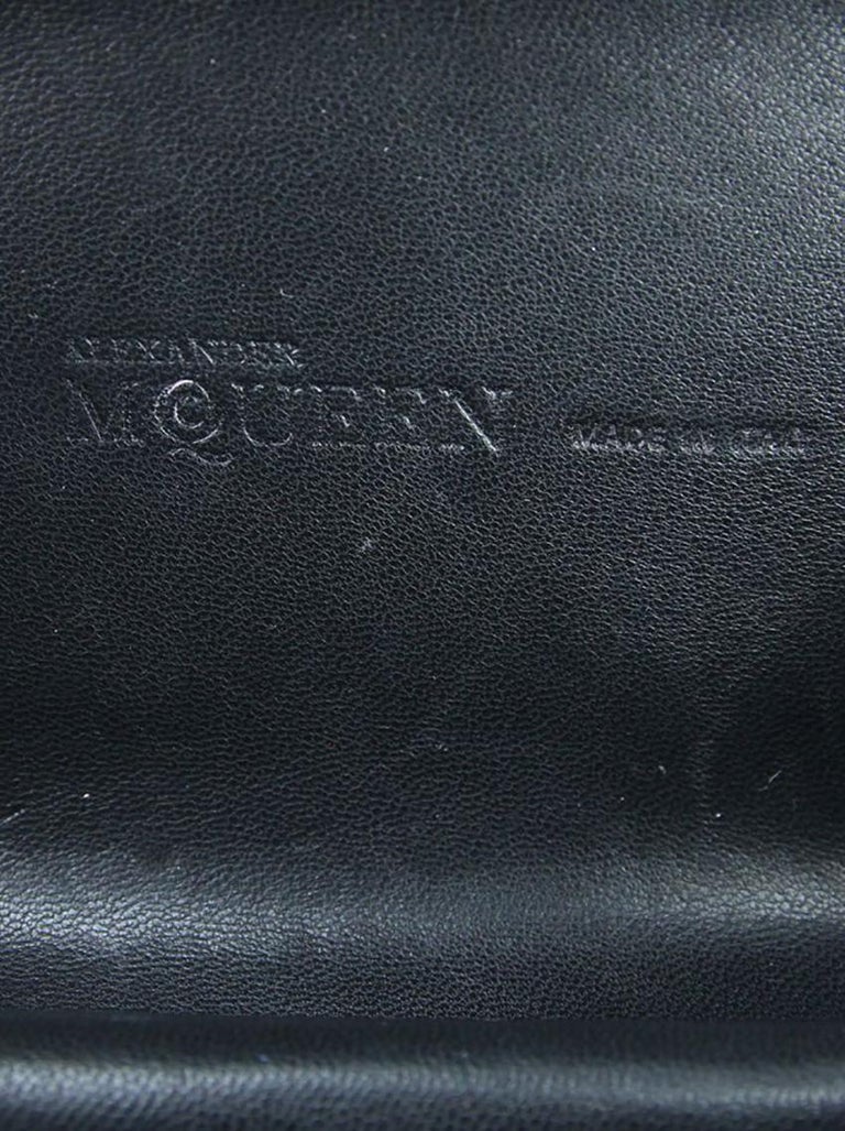 ALEXANDER MCQUEEN SILVER BLUE PYTHON CLUTCH Bag For Sale at 1stDibs ...