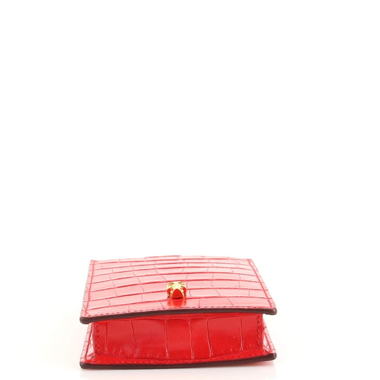 Alexander McQueen Skull Phone Case Chain Crossbody Bag Crocodile ...