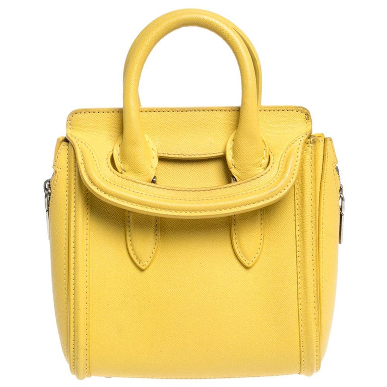 Alexander McQueen Yellow Leather Mini Heroine Bag at 1stDibs