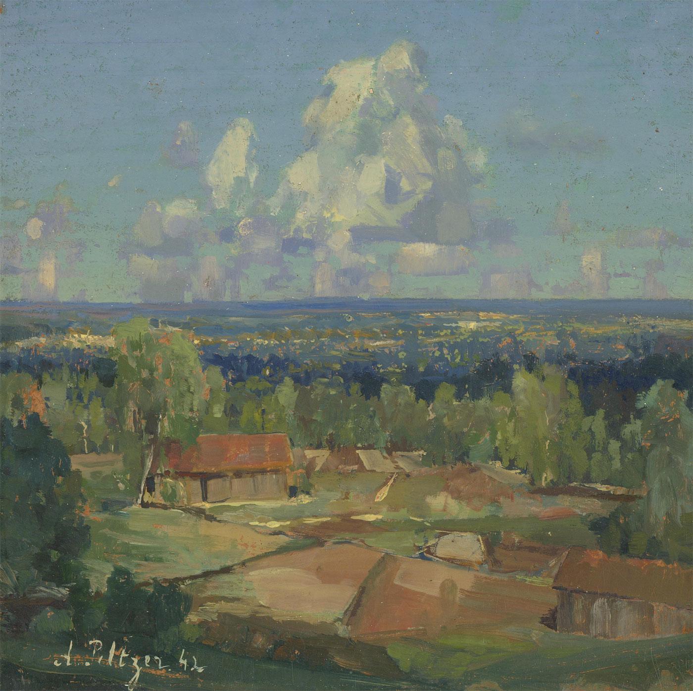 Alexander Peltzer - Alexander Peltzer (1876-1959) - 1942 Oil, German ...