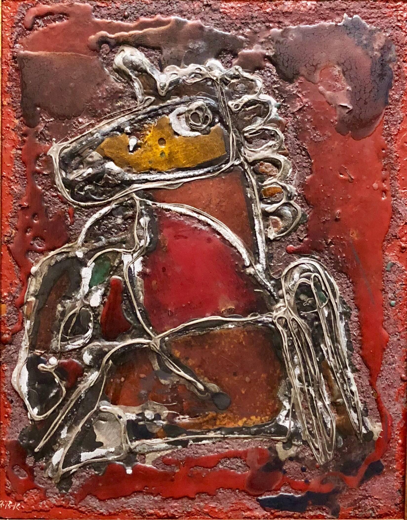 Alexander Raymond Katz - Mixed Media Sculptural Painting "Unicorn ...