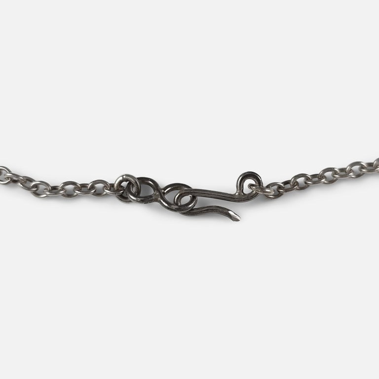 Alexander Ritchie Silver Cross Pendant and Chain, 1925 at 1stDibs
