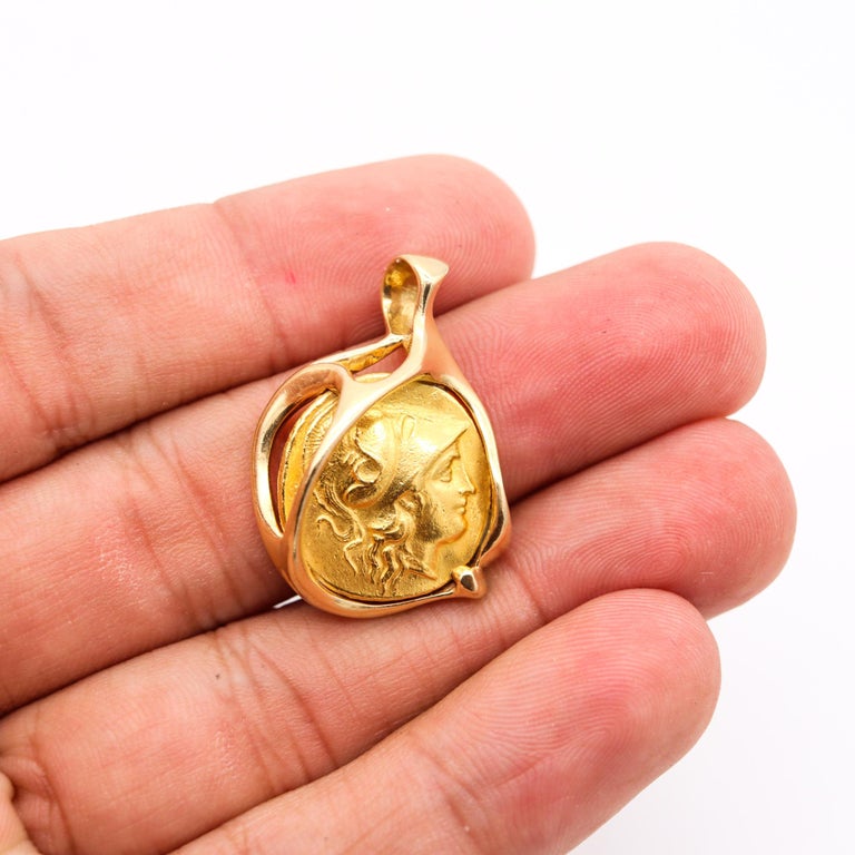 Alexander the Great 336 BC Rare Gold Stater Coin Mount in 18kt Yellow ...