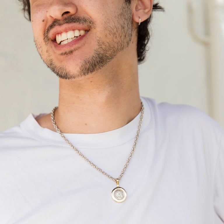 Alexander the Great and Zeus Ancient Coin 18 Carat Yellow Gold Pendant ...