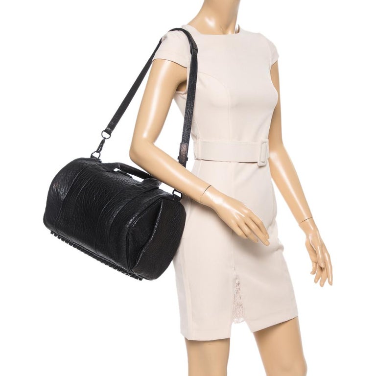 Alexander Wang Black Leather Rocco Duffle Bag at 1stDibs