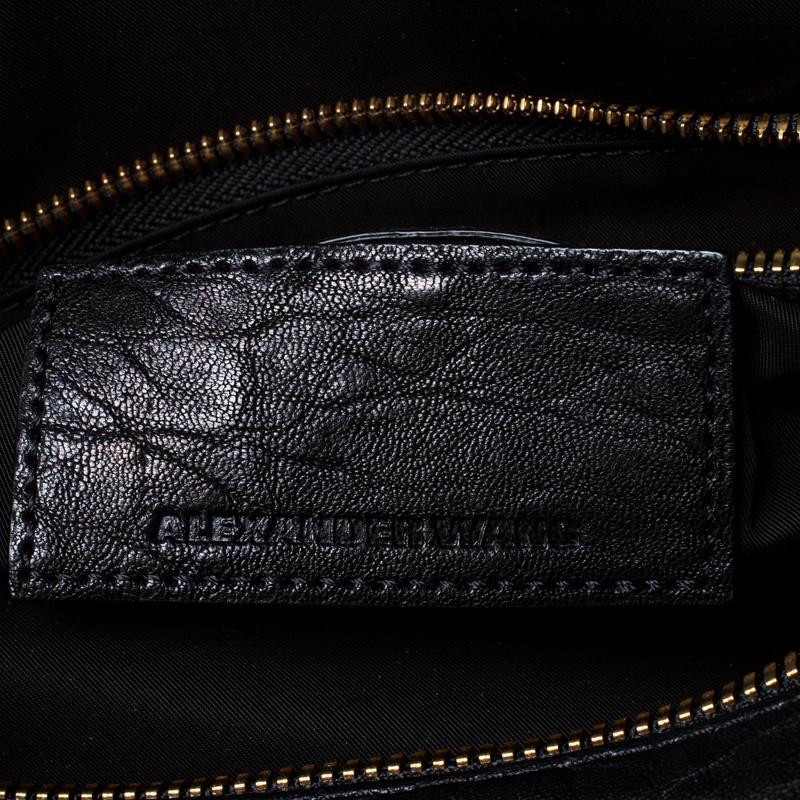 Alexander Wang Black Textured Leather Rocco Duffel Bag For Sale at ...