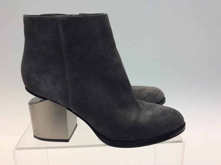 Alexander Wang Grey Suede Bootie For Sale at 1stDibs