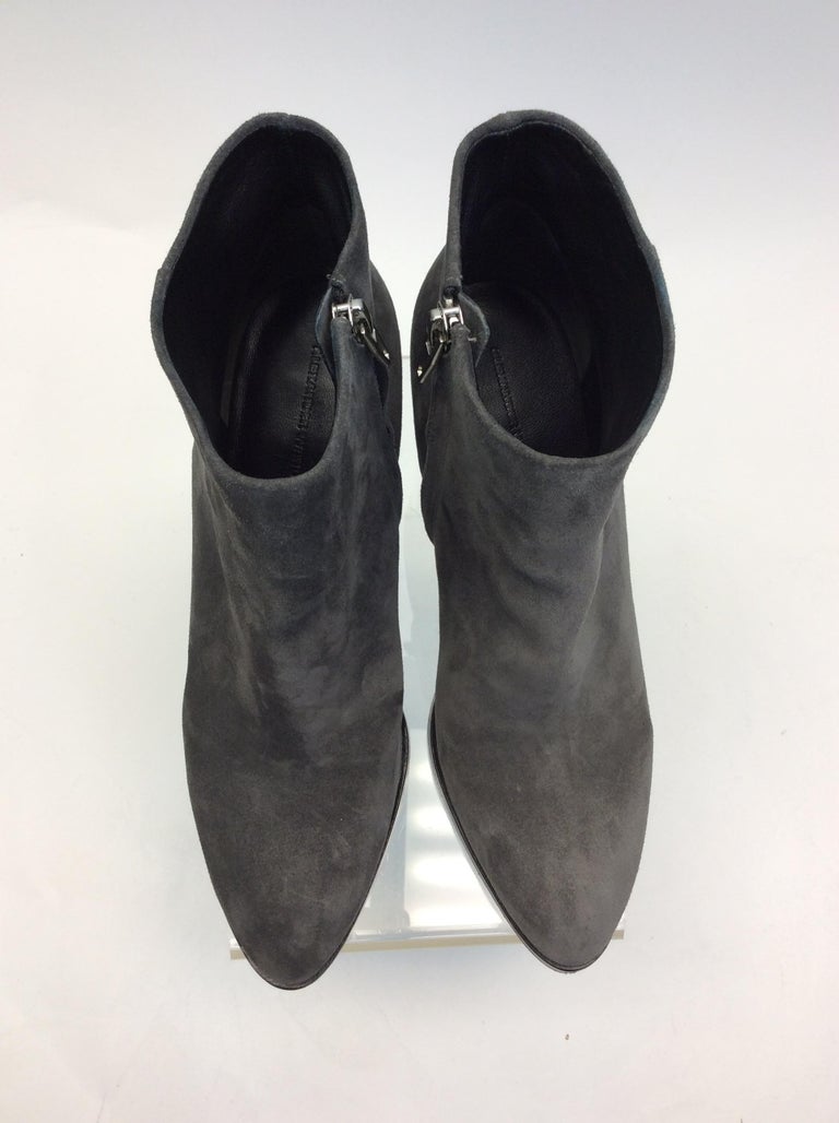 Alexander Wang Grey Suede Bootie For Sale at 1stDibs