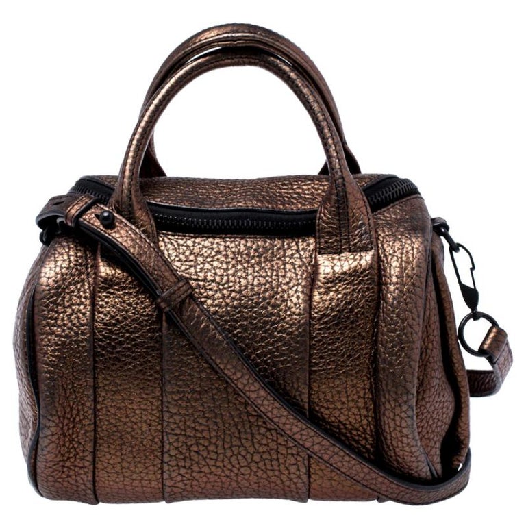Alexander Wang Metallic Iridescent Textured Leather Rocco Bag at ...