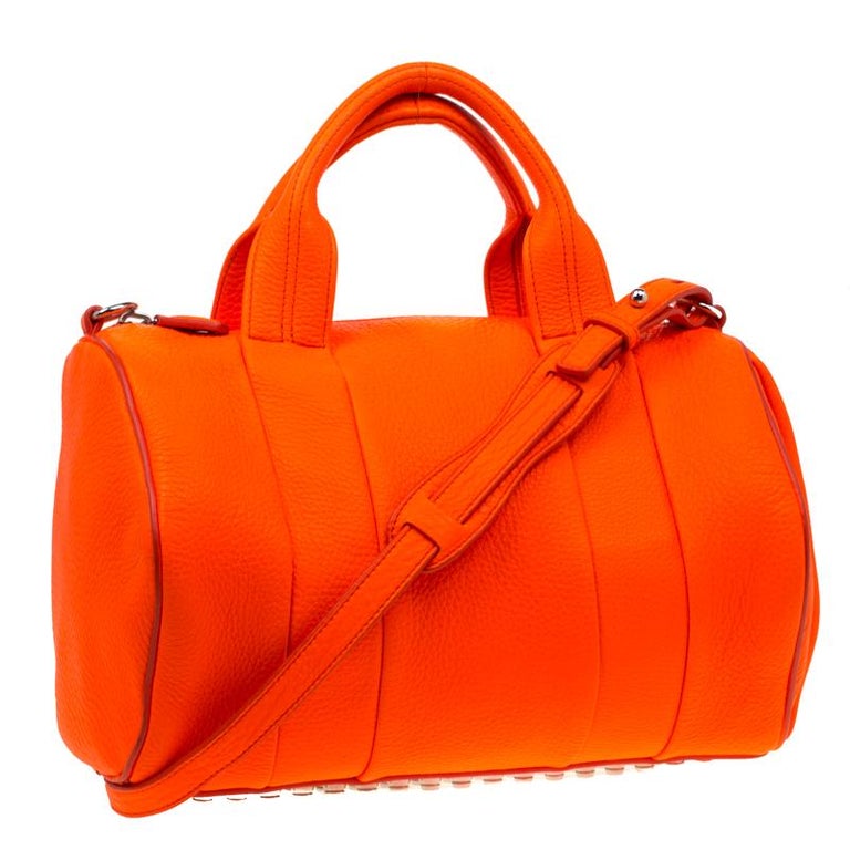 Alexander Wang Orange Leather Top Handle Bag For Sale at 1stDibs