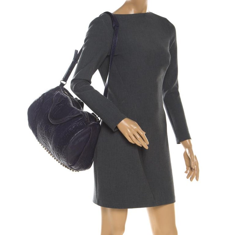 Alexander Wang Purple Pebbled Leather Rocco Duffel Bag For Sale at ...