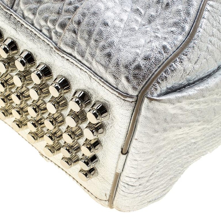 Alexander Wang Silver Pebbled Leather Rocco Duffel Bag For Sale at ...