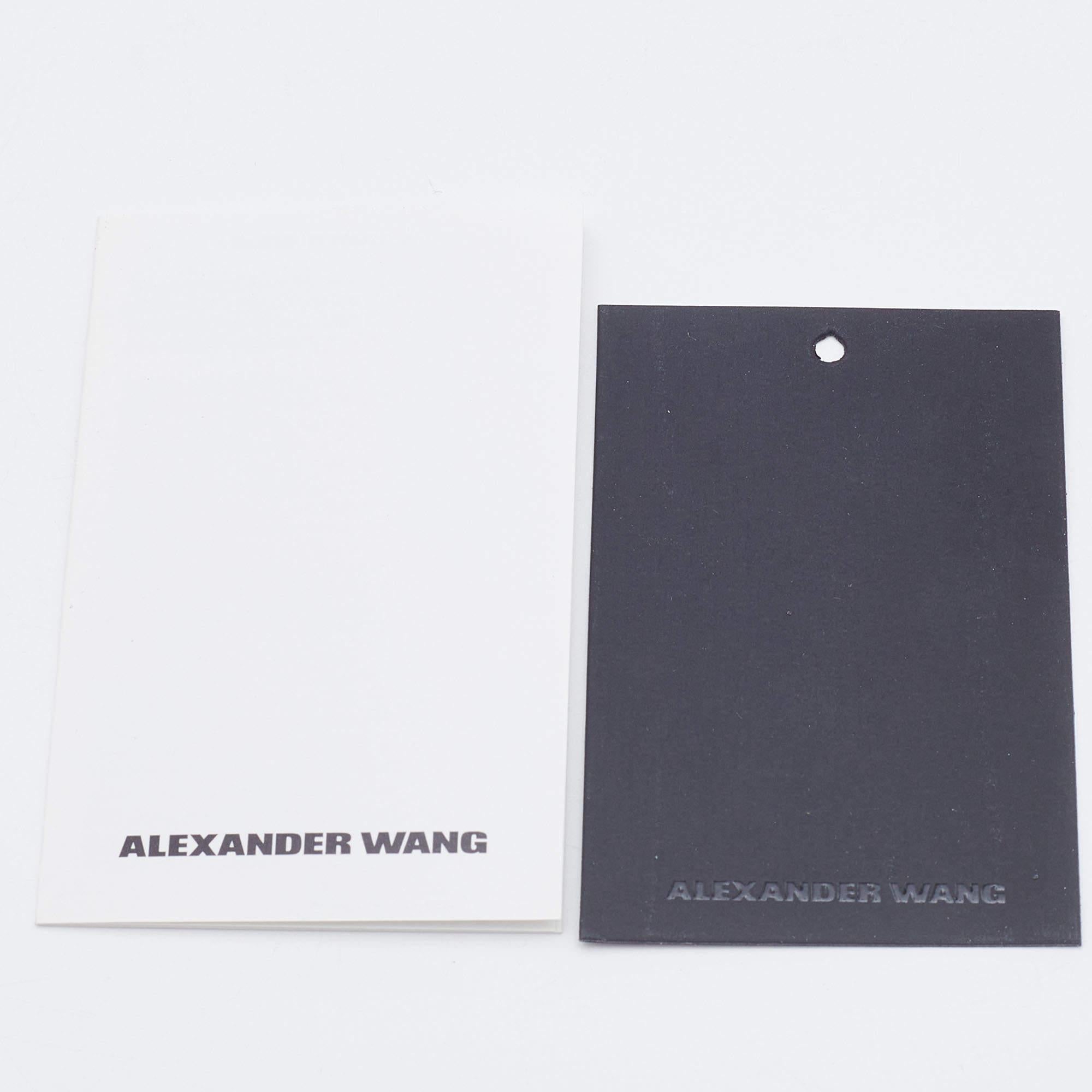 Alexander Wang Silver Textured Leather Rocco Bag For Sale at 1stDibs