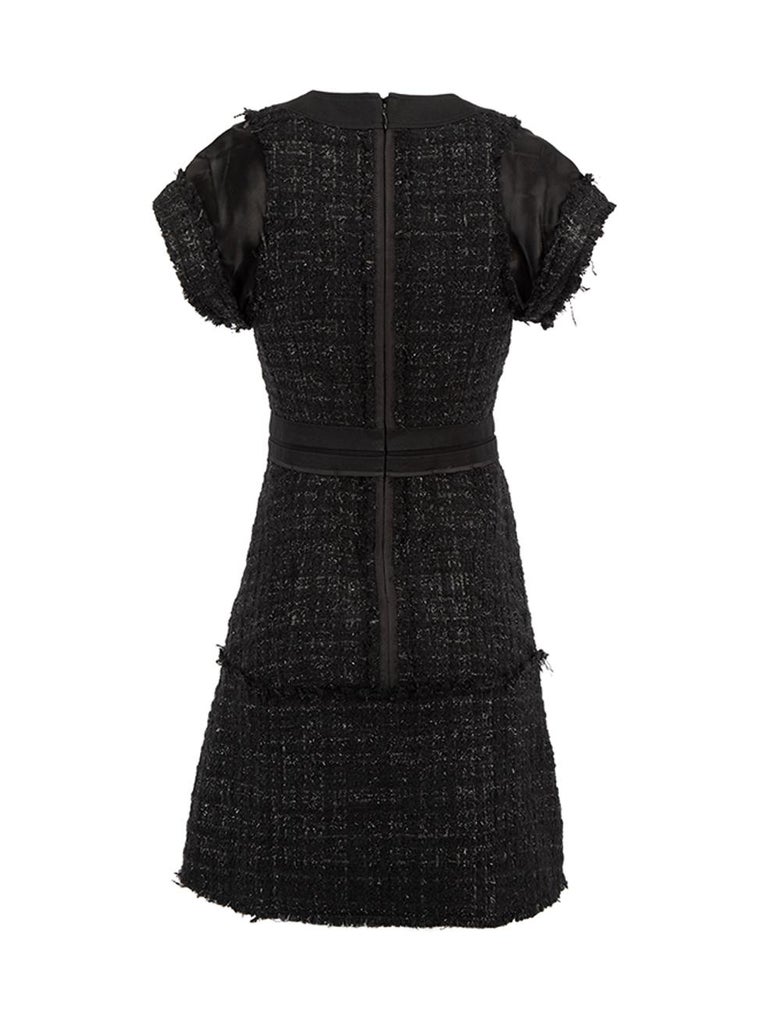 Alexander Wang Women's Black Tweed Button Accent Mini Dress For Sale at ...