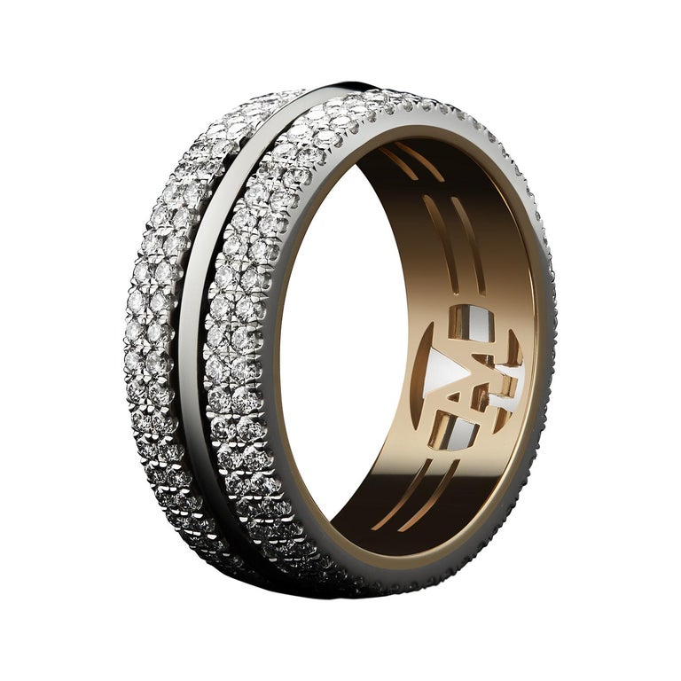 Alexandra Mor Knife-Edged Diamond Engagment Eternity Band For Sale at ...