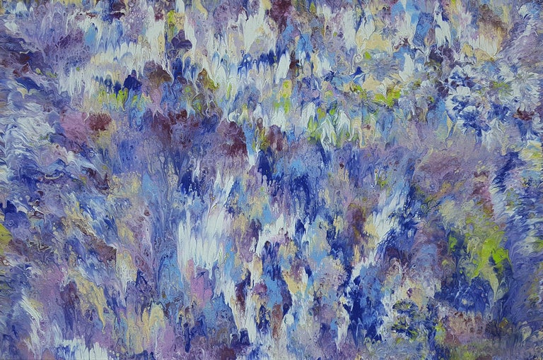 Alexandra Romano - Flowers in the Rain 36" x 24", Painting, Acrylic on ...
