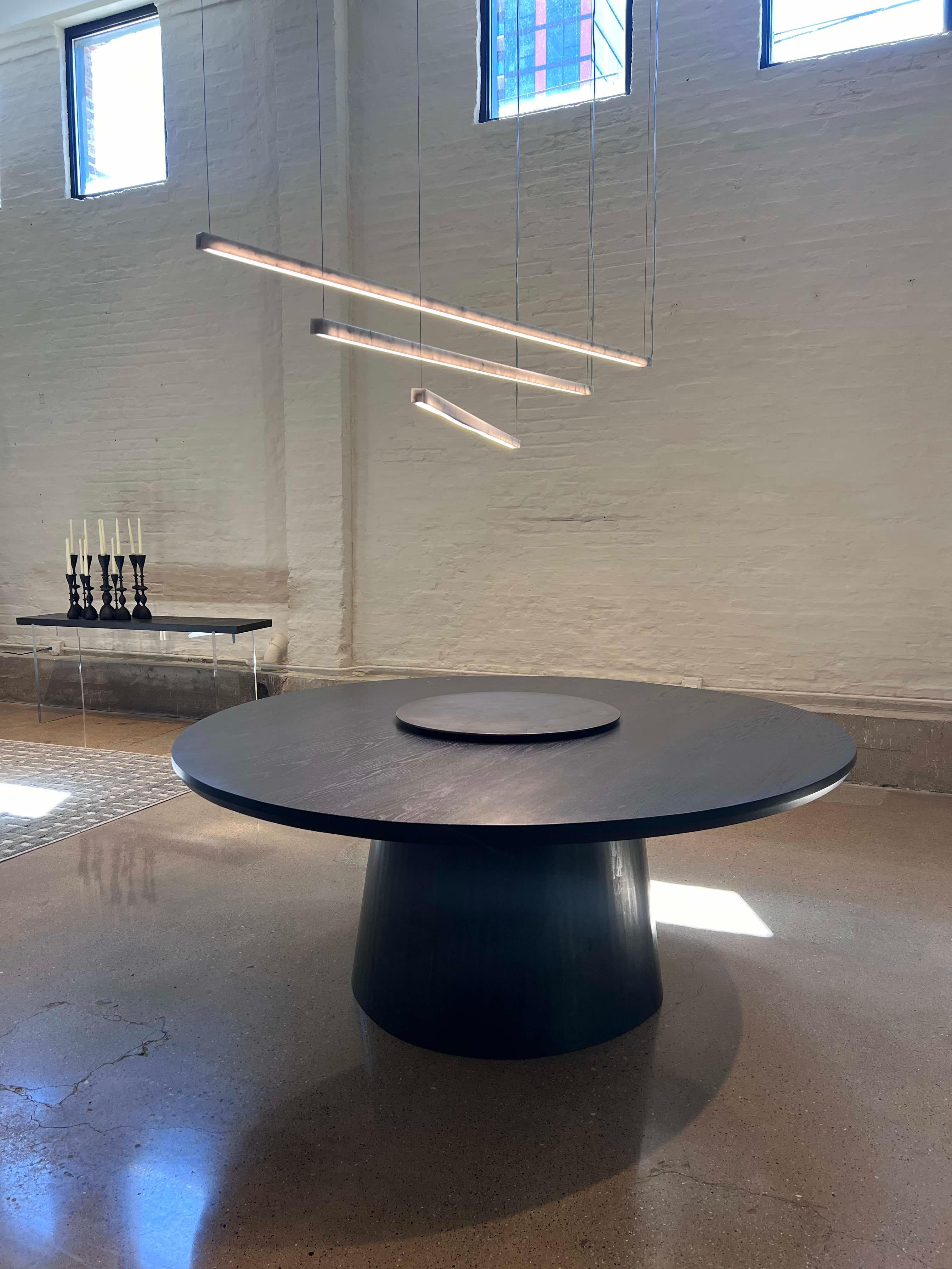 Alexandra Round Solid Wood and Steel Dining Table by Autonomous ...