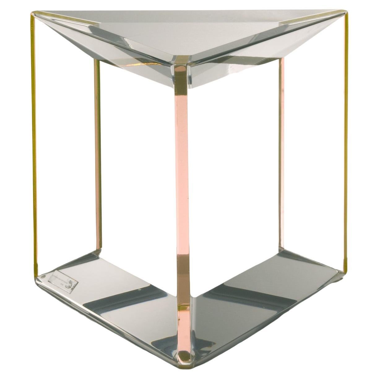 Alexandra Von Furstenberg Trillion Side Table in Ruby and Clear Acrylic ...