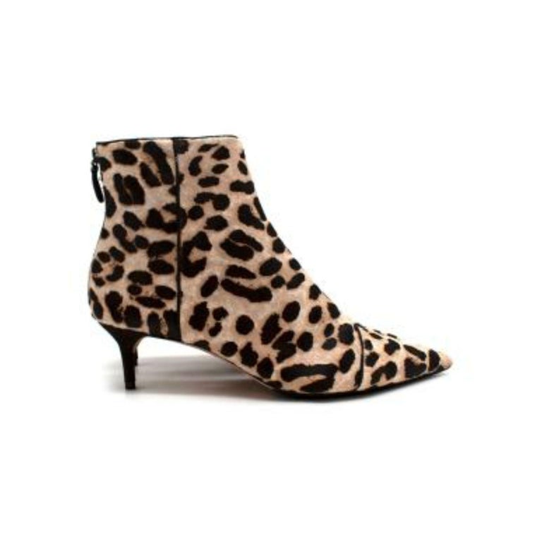 Alexandre Birman Leopard Kitten Heel Ankle Boots For Sale at 1stDibs