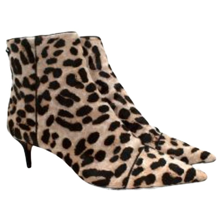 Alexandre Birman Leopard Kitten Heel Ankle Boots For Sale at 1stDibs