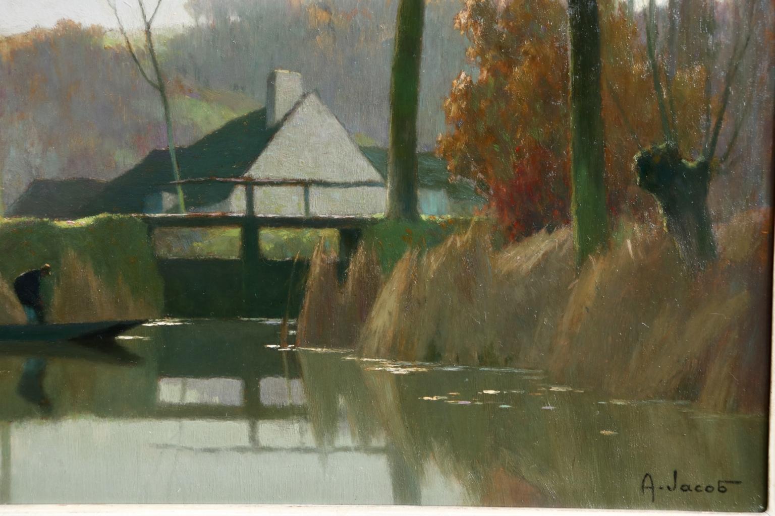 Alexandre Louis Jacob - Novembre a la Reserve - Impressionist Oil ...