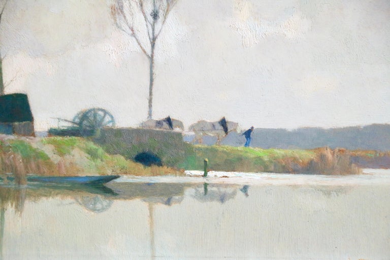Alexandre Louis Jacob - Paysage aux Bords de la Loire - 20th Century ...